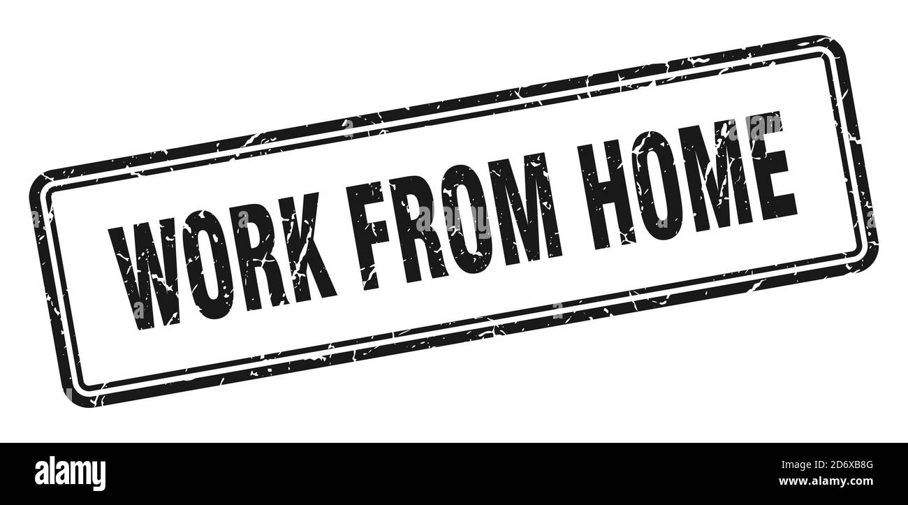 work from home stamp. square grunge sign isolated on white background Stock Vector Image & Art ...