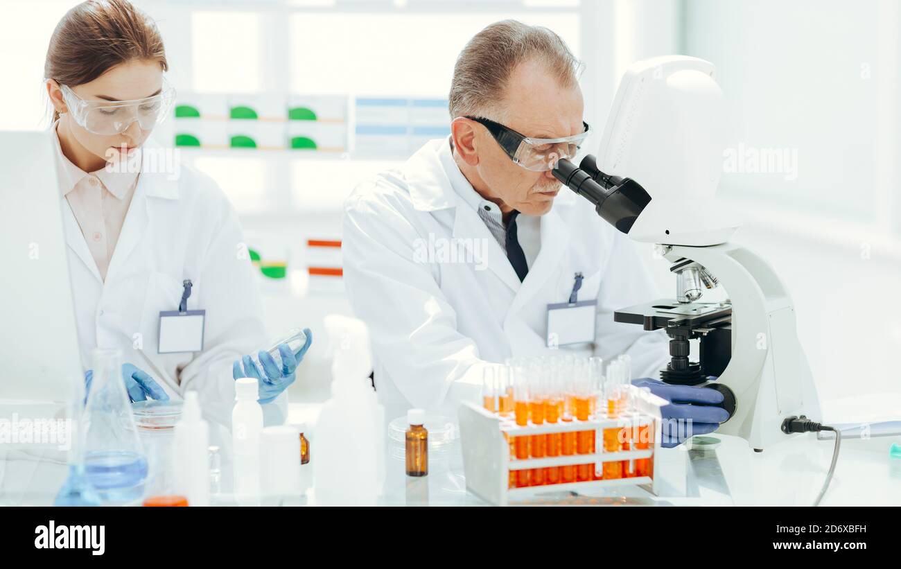 close up. laboratory technicians testing blood in the laboratory Stock ...
