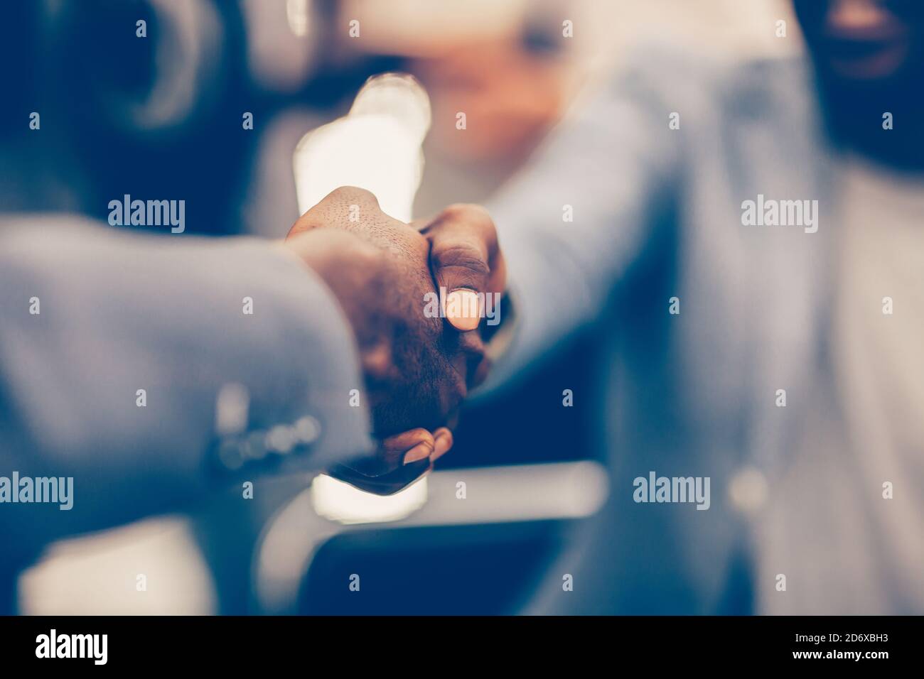 close up. background image of a handshake of young entrepreneurs Stock ...