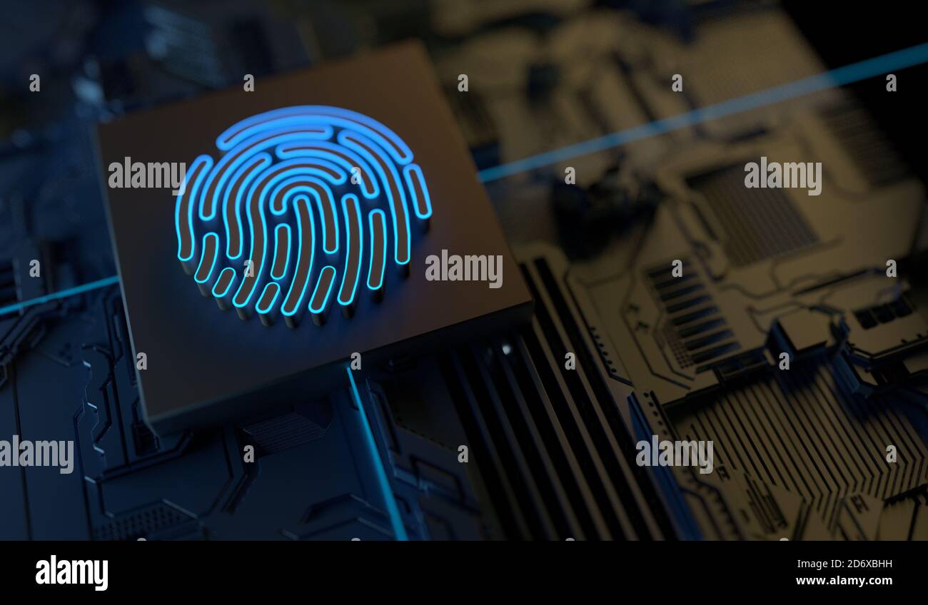 Cybersecurity digital fingerprint scanning hi-res stock photography and ...