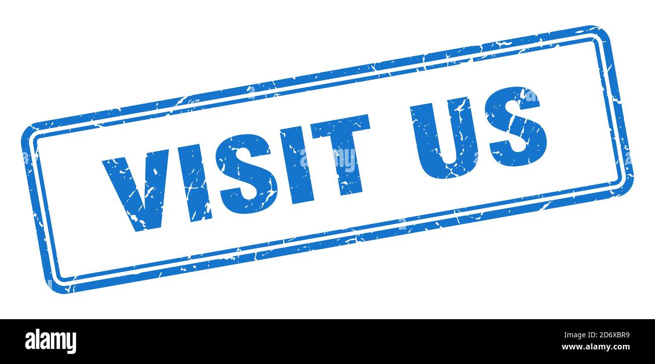 visit us stamp. square grunge sign isolated on white background Stock ...