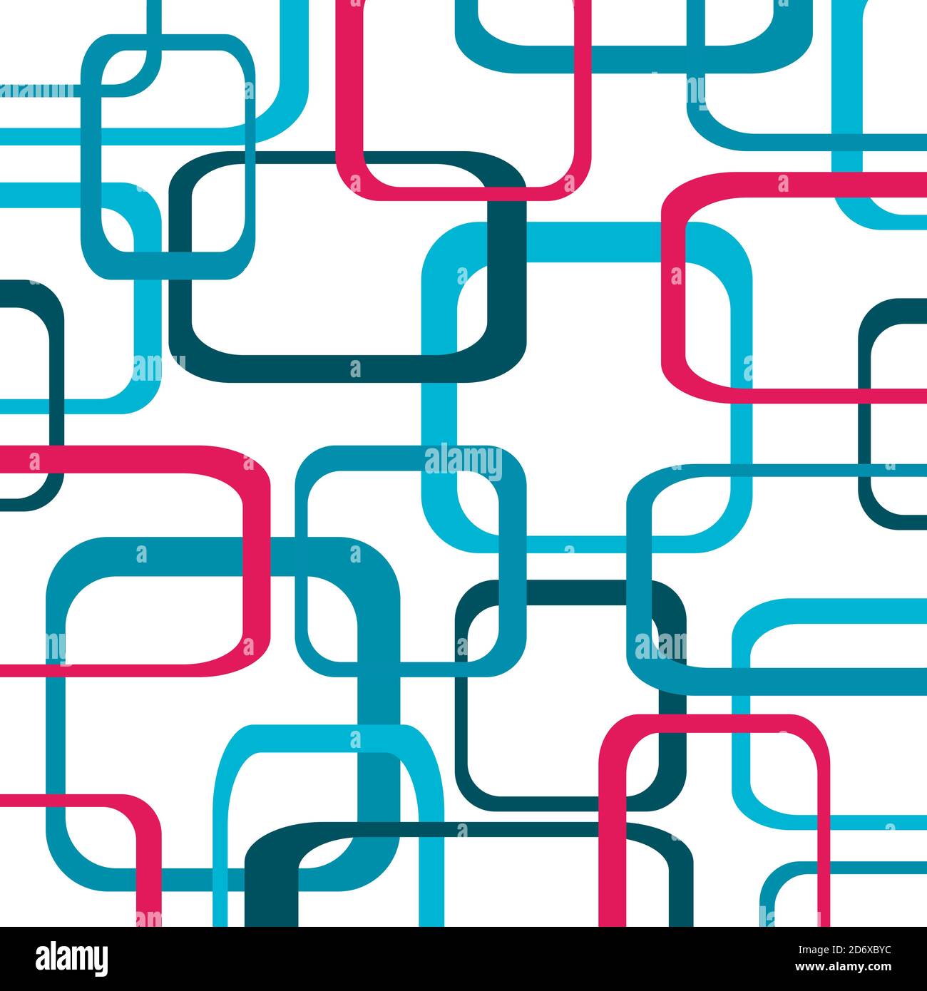 Retro color vector pattern background with squares - rounded Stock ...