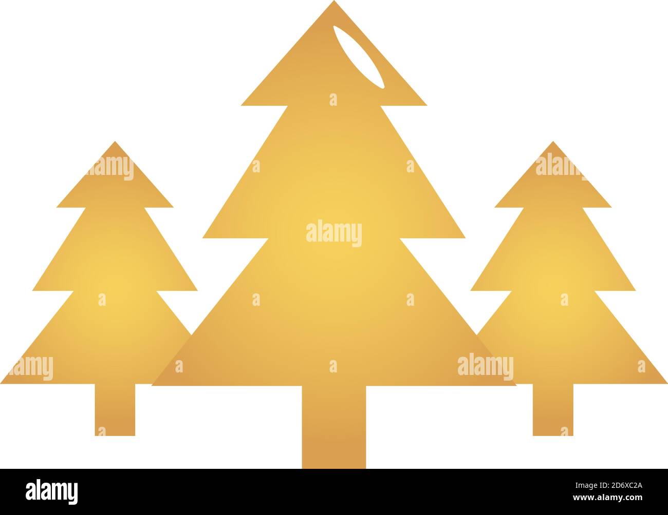 pine trees icon over white background, flat style, vector illustration ...