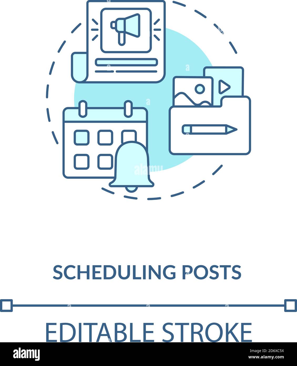 Scheduling posts concept icon Stock Vector Image & Art - Alamy