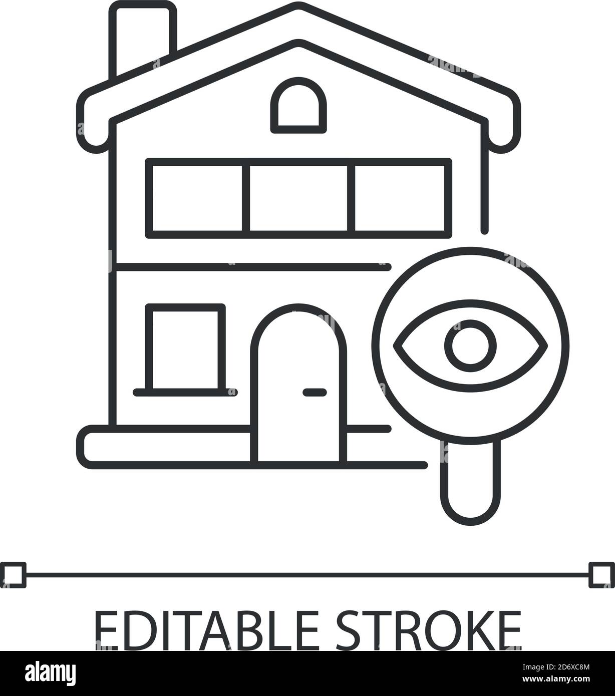 Home tour pixel perfect linear icon Stock Vector Image & Art - Alamy