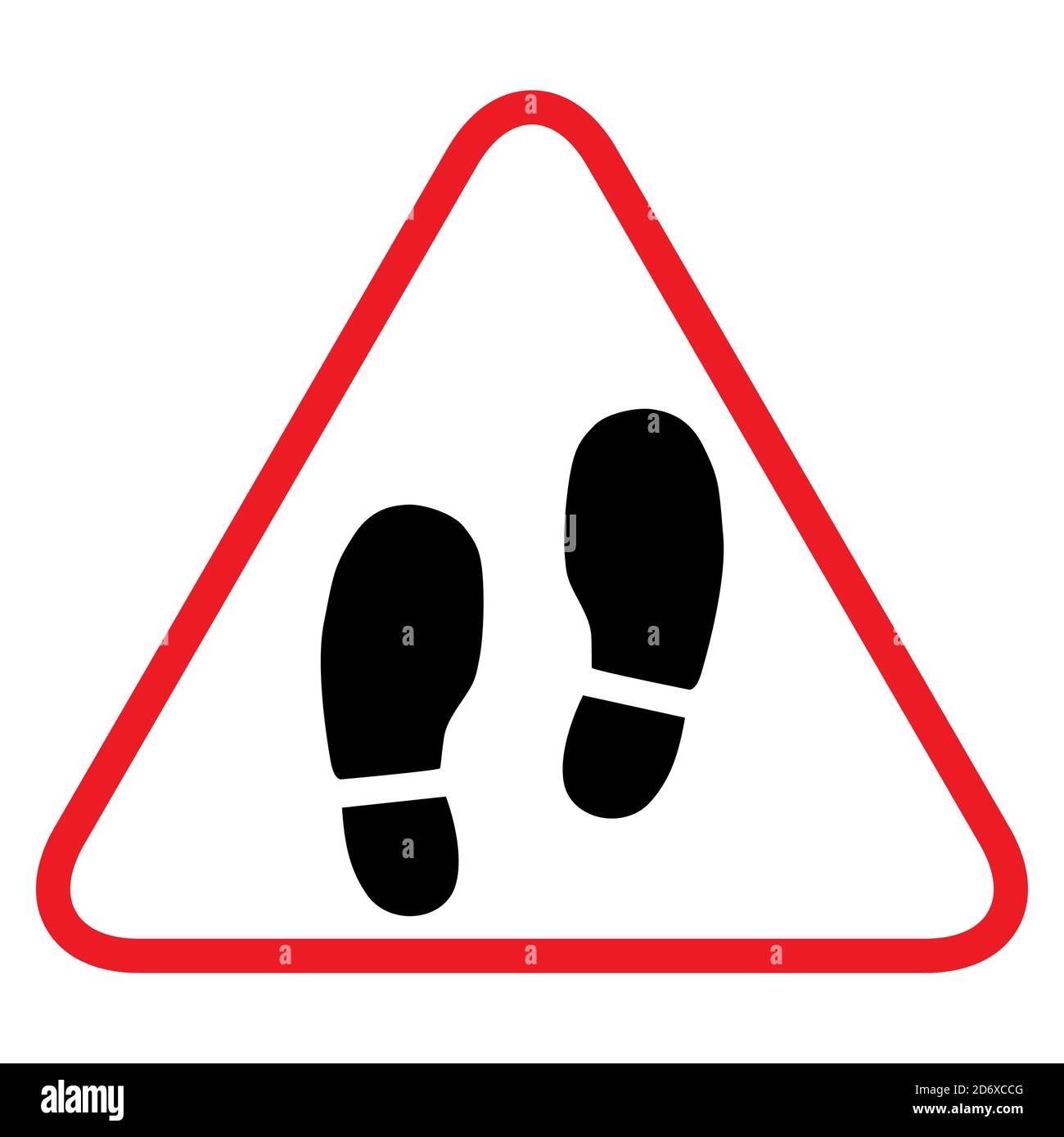 No shoes sign isolated on white background. Warning vector symbol ...