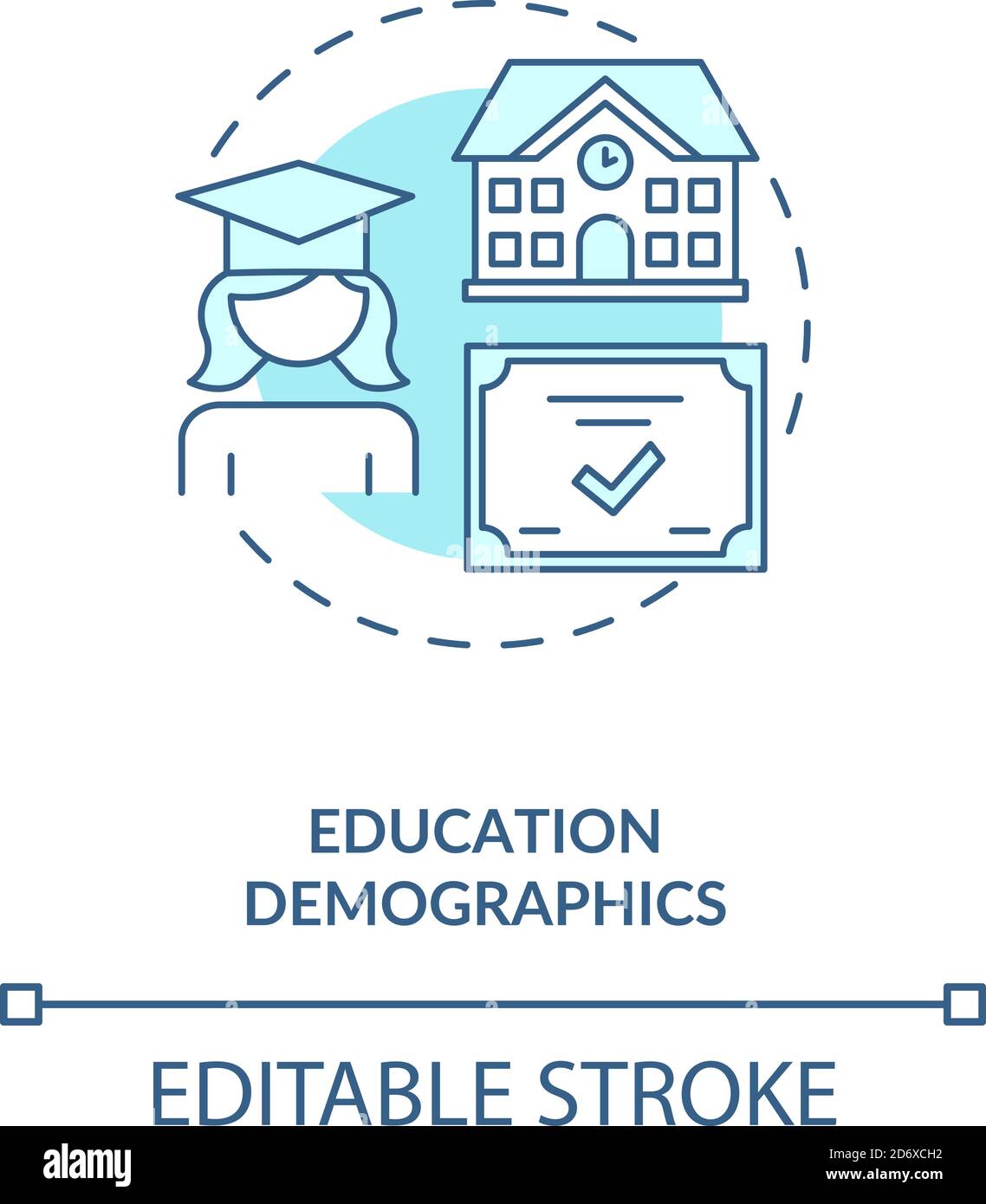 Education demographics concept icon Stock Vector Image & Art - Alamy
