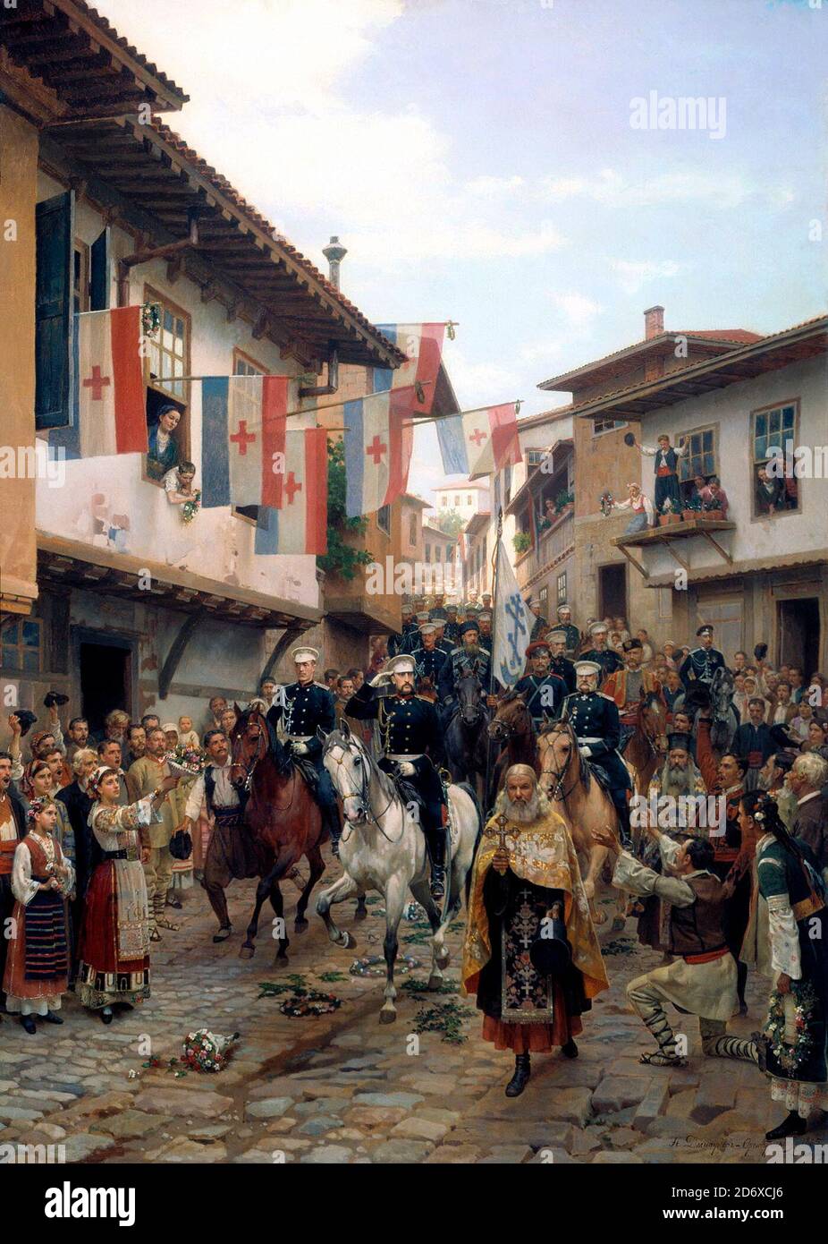 Grand Prince Nikolay Nikolaevich Enters Tarnovo - painted by Nikolai ...