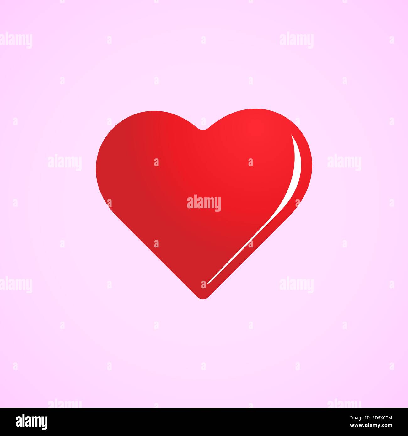 Pink glossy realistic heart Stock Vector Images - Alamy