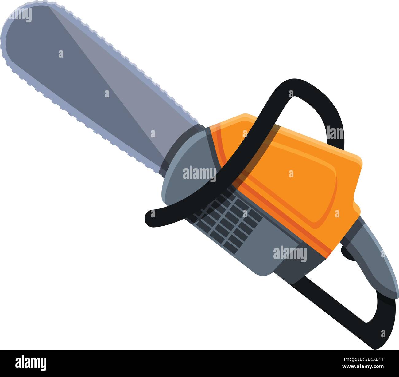 Metal chainsaw icon. Cartoon of metal chainsaw vector icon for web ...