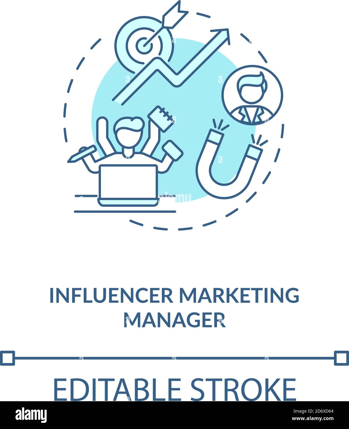 Influencer marketing manager concept icon Stock Vector Image & Art - Alamy