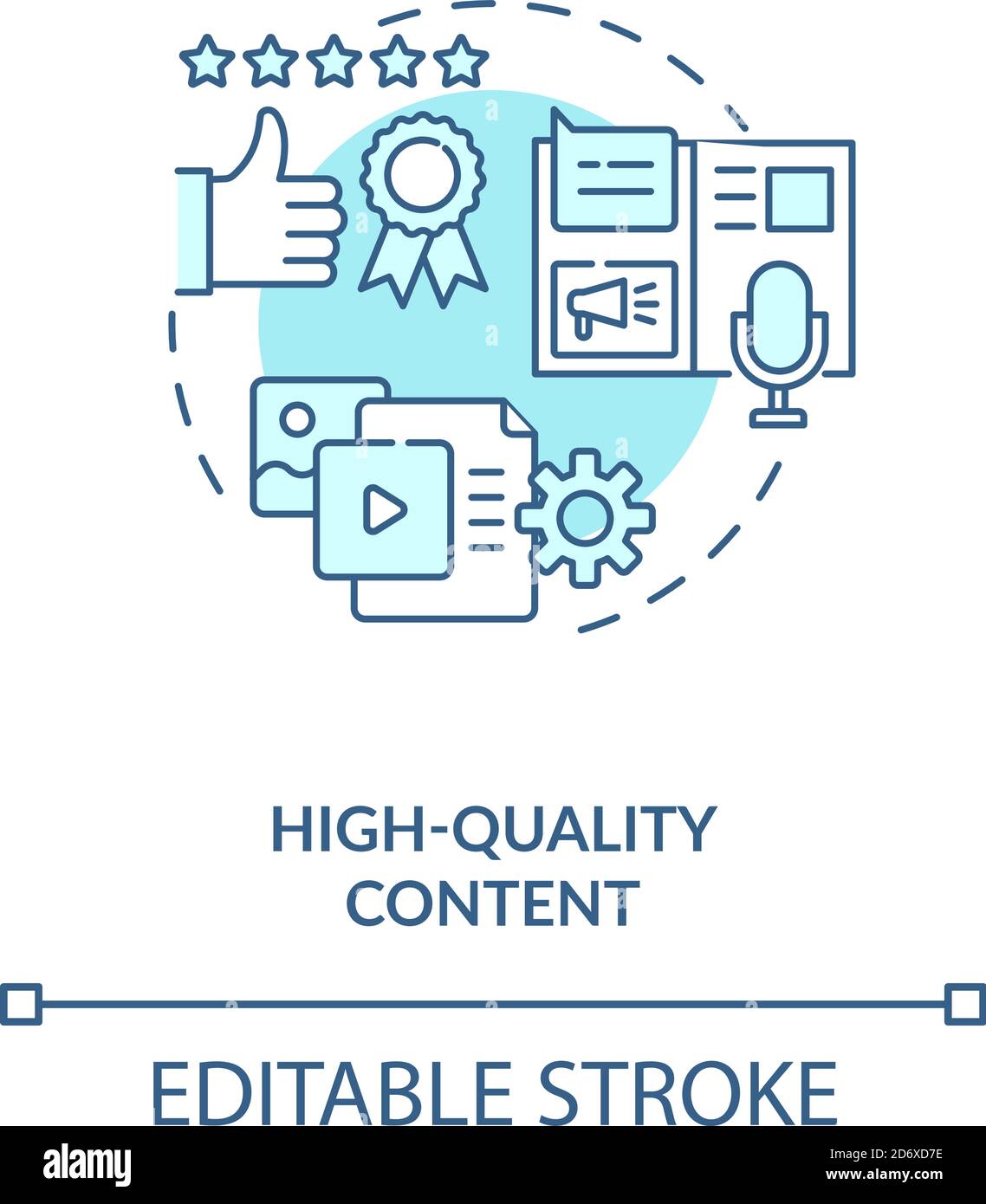 High-quality content concept icon Stock Vector Image & Art - Alamy