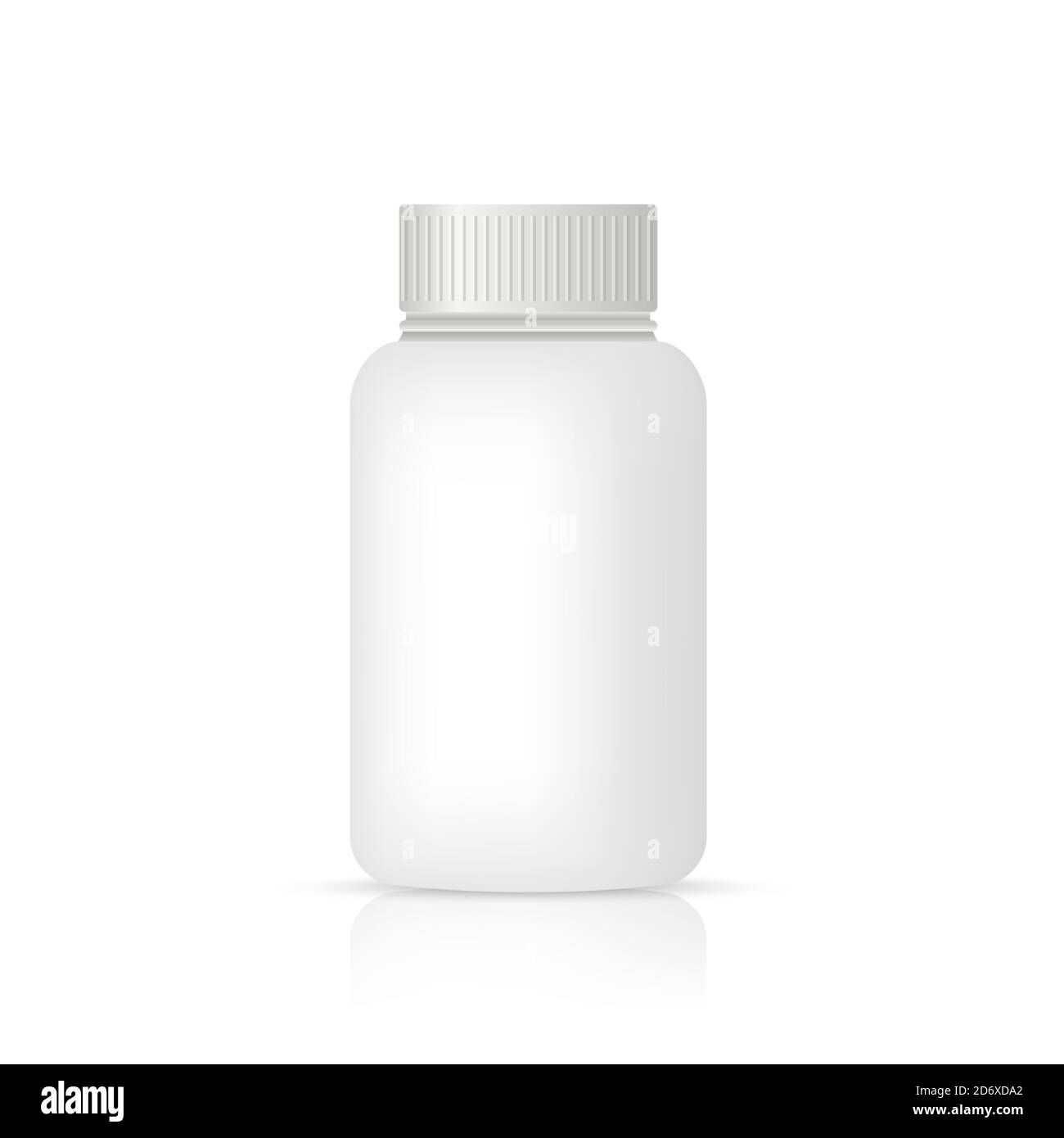 White pill bottle. Blank vitamin container isolated. Vector mockup ...
