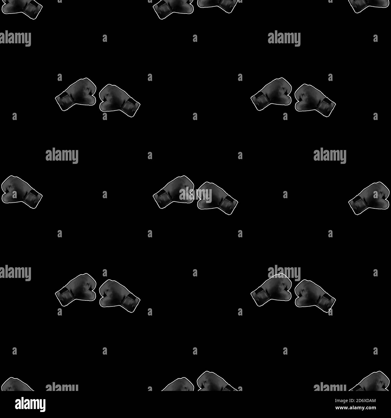 Black and white boxing motif seamless pattern design Stock Photo - Alamy