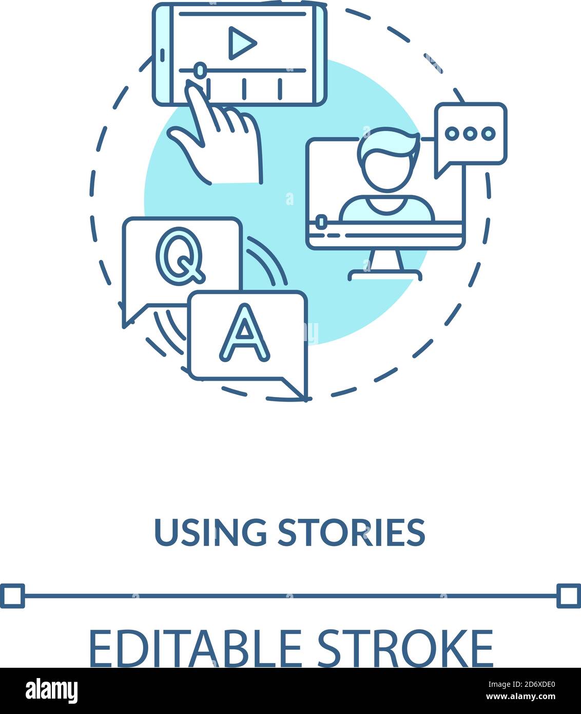 Using stories concept icon Stock Vector Image & Art - Alamy