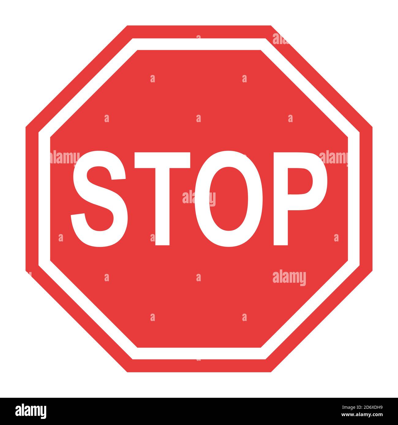 Stop sign, icon STOP vector. Red color singe symbol illustration Stock ...