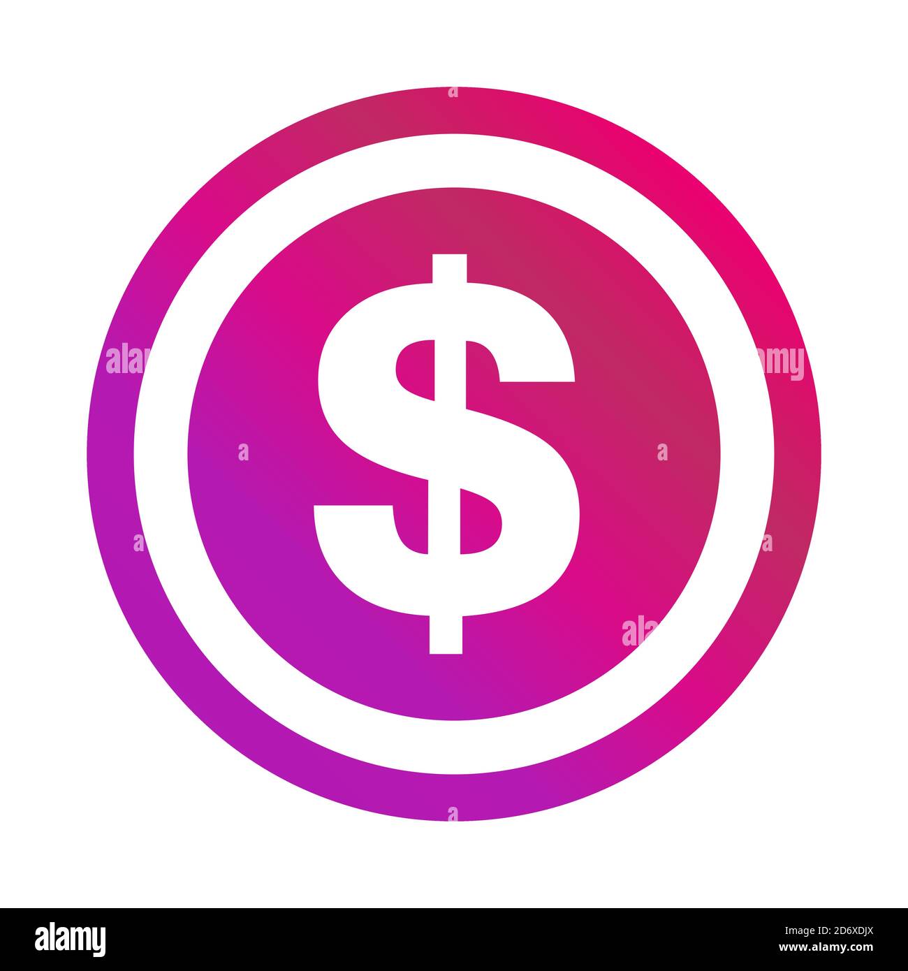 Modern dollar sign vector. Money symbol isolated on white background ...