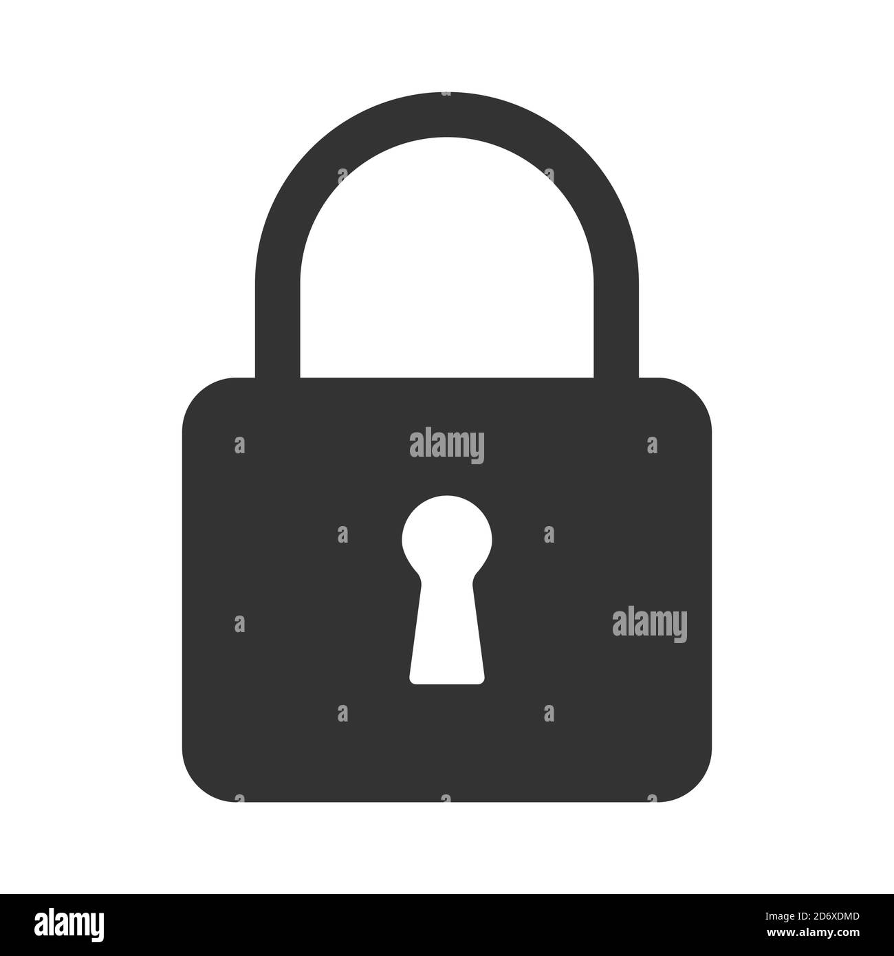 Icons flat closed lock. Symbols vector security. Isolated symbol on ...