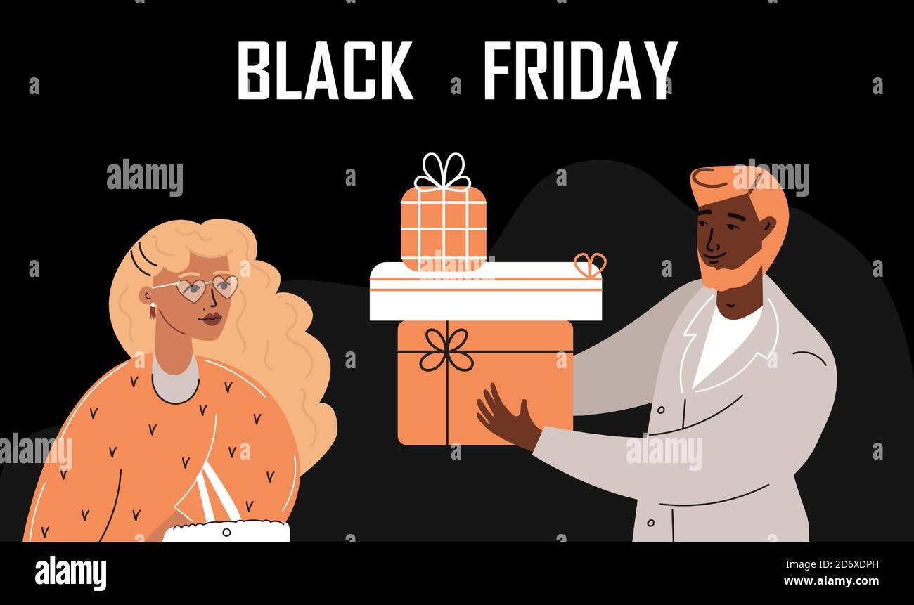 Banner black friday gifts Stock Vector Images - Alamy