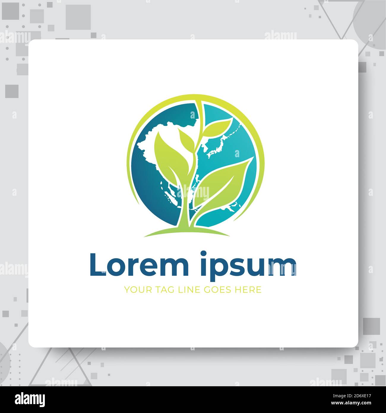 eco world logo design. nature earth logo vector Stock Vector Image ...