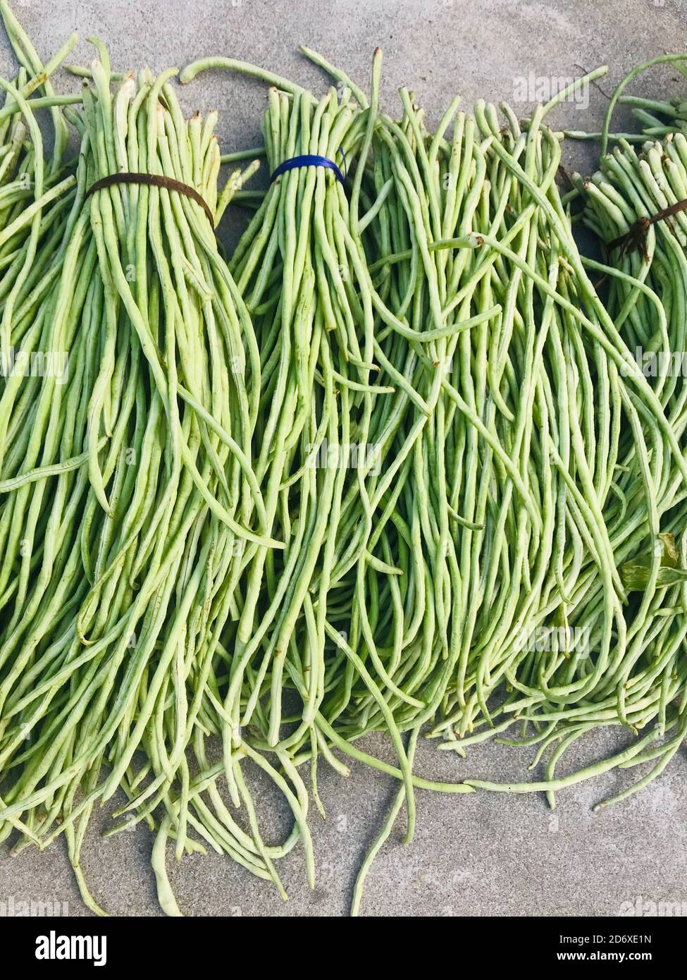 Bunch of fresh long beans Stock Photo - Alamy