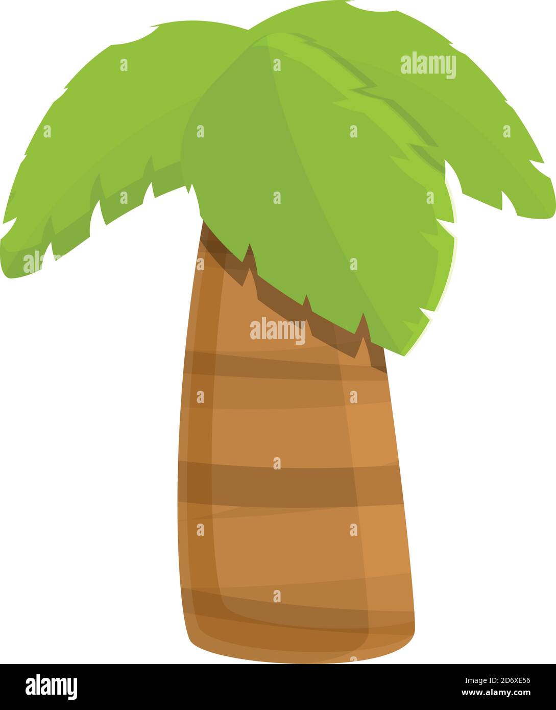 Thick palm tree icon. Cartoon of thick palm tree vector icon for web ...