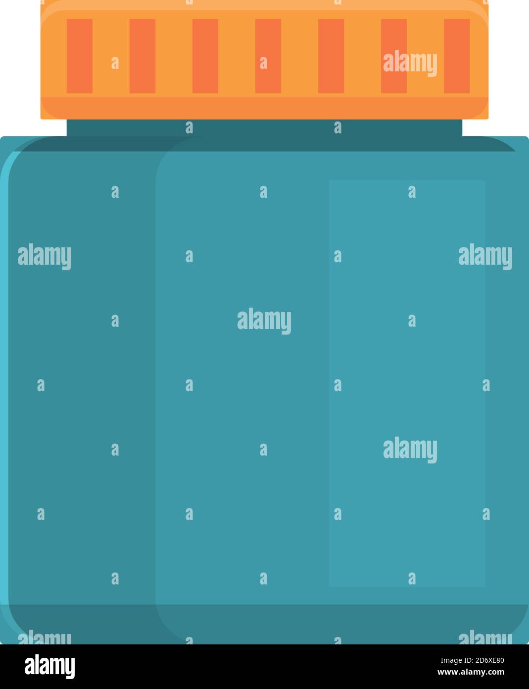 Vegan protein jar icon. Cartoon of vegan protein jar vector icon for ...