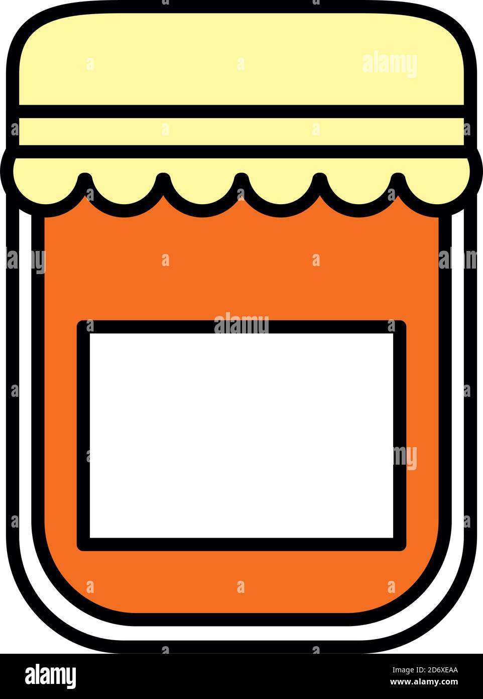 jam bottle icon over white background, line and fill style, vector ...