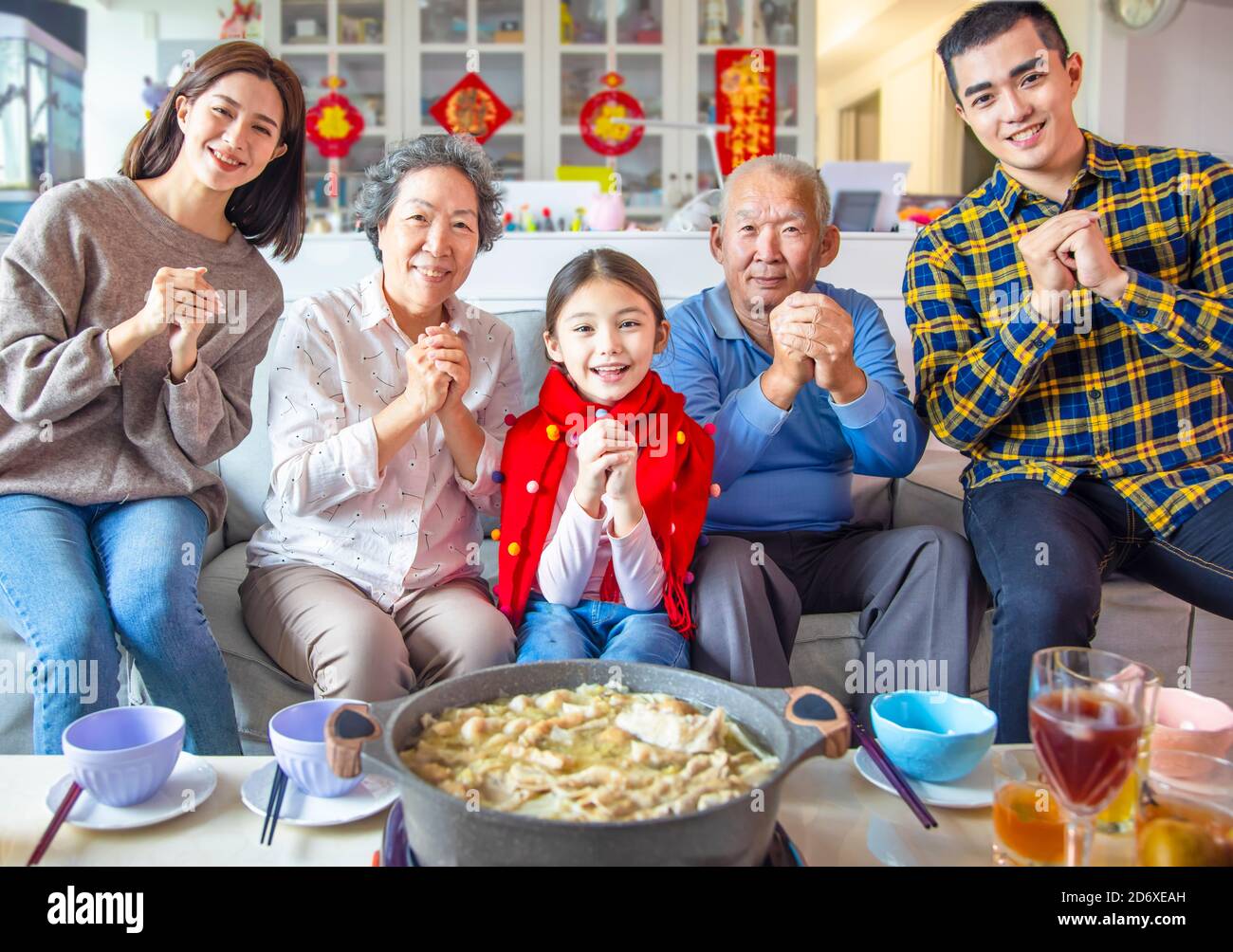 Chinese girl family dinner hi-res stock photography and images - Alamy
