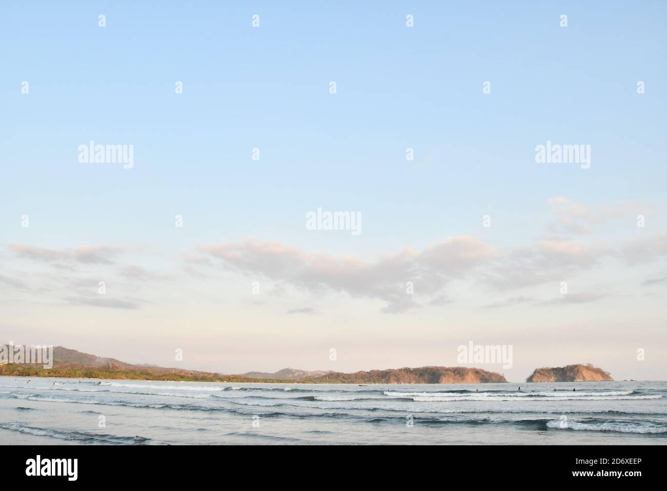 sunset on beach in samara nicoya costa rica central america Stock Photo ...