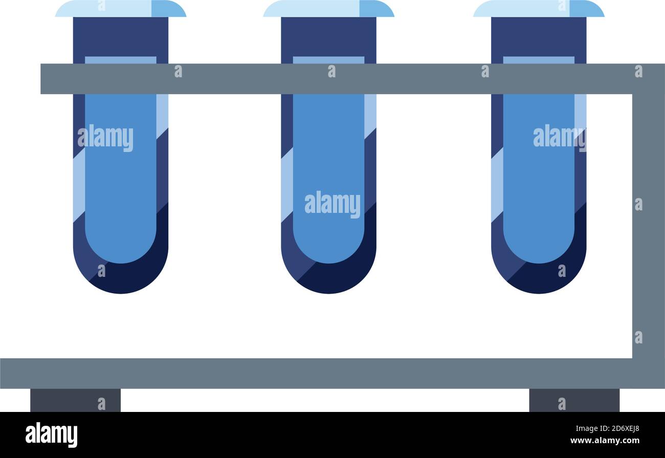 Tubes flat style icon design, Chemistry substance science laboratory ...