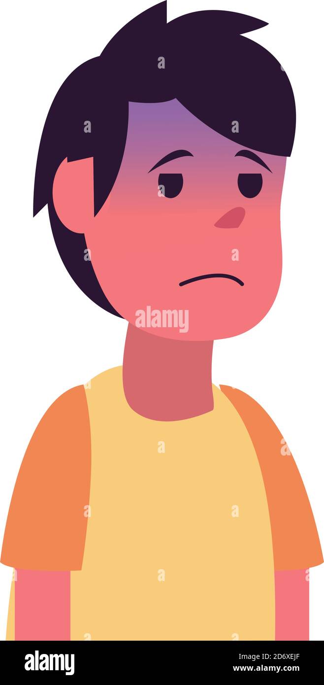 boy cartoon with fever flat style icon design of Medical care health ...