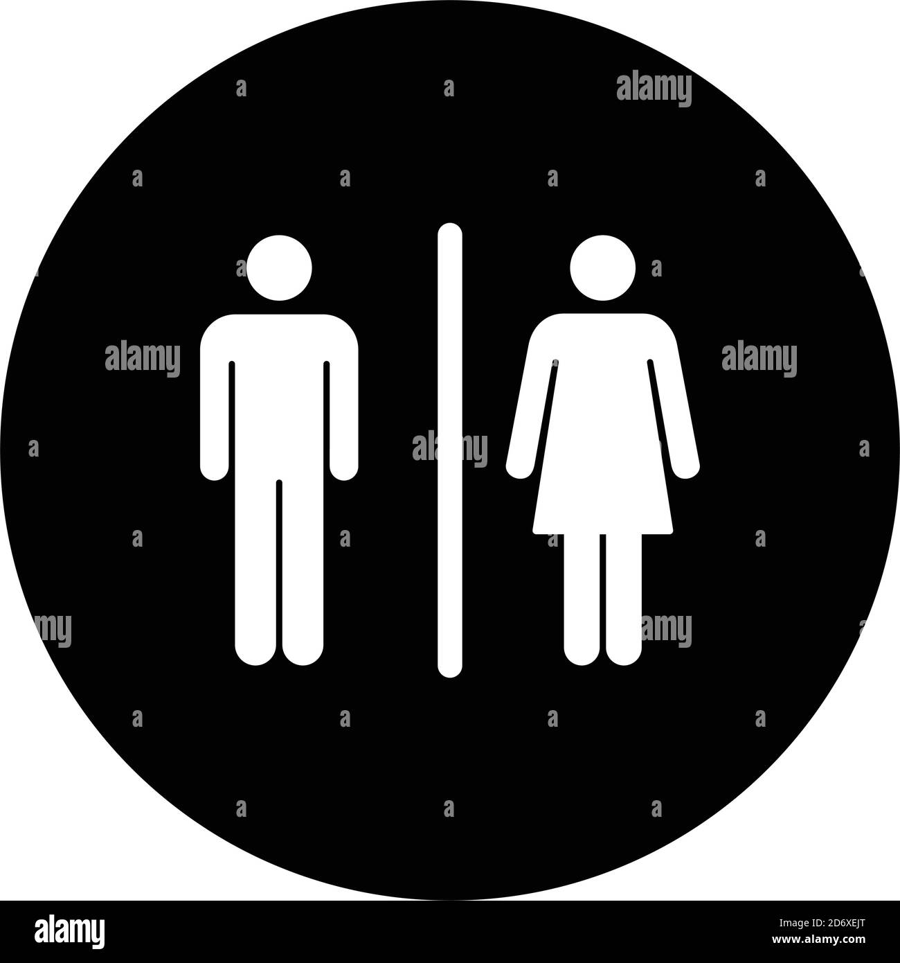 Washroom sign vector with man and woman symbol in a glyph pictogram ...