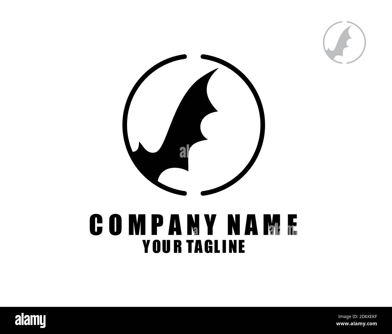 Bat logo on white background in vector illustration Stock Vector Image ...