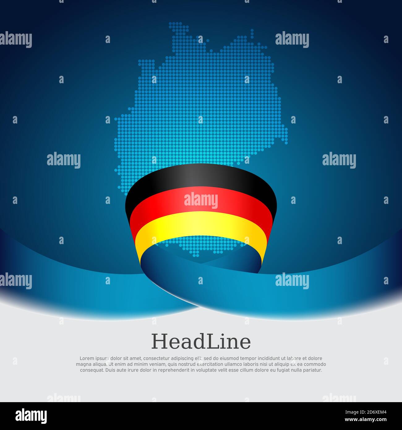 Germany flag background. Mosaic map, germany flag on a blue white ...