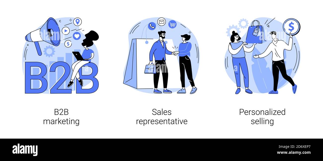 B2B marketing abstract concept vector illustrations Stock Vector Image ...