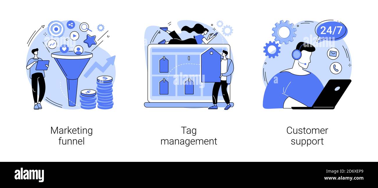 E-marketing abstract concept vector illustrations Stock Vector Image ...