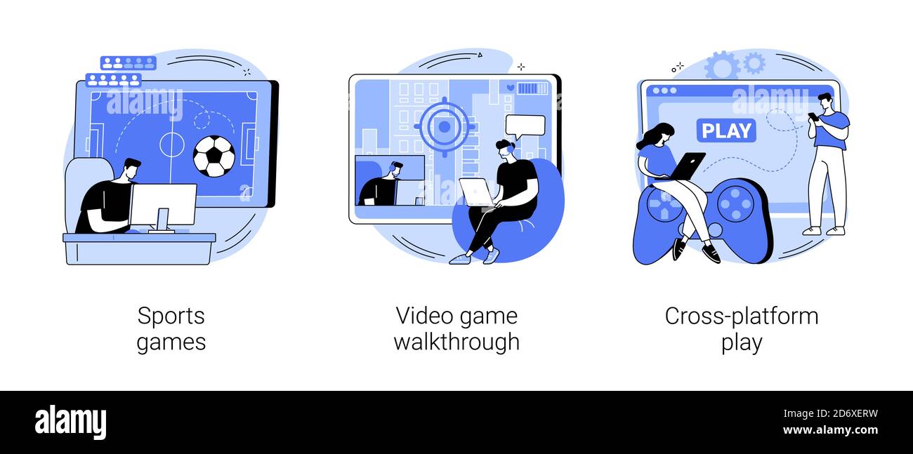 Digital gaming abstract concept vector illustrations Stock Vector Image ...