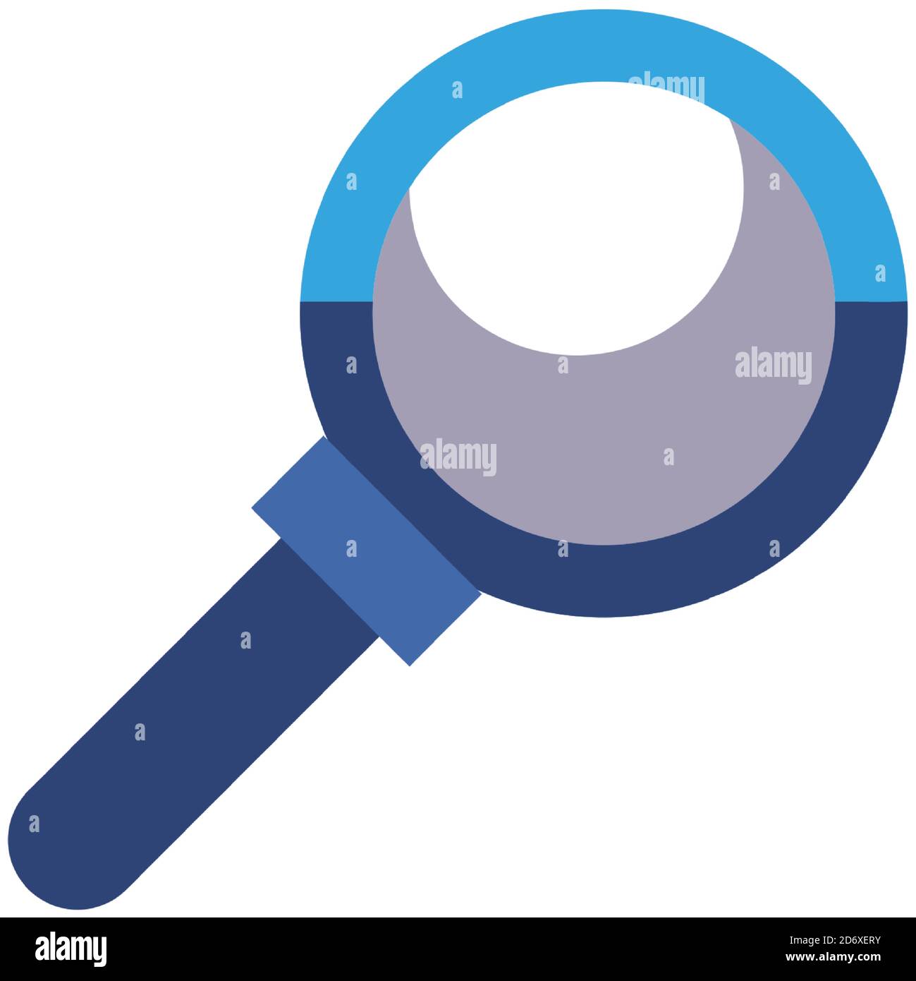 Lupe flat style icon design, Tool search magnifying glass zoom lens and exploration theme Vector ...