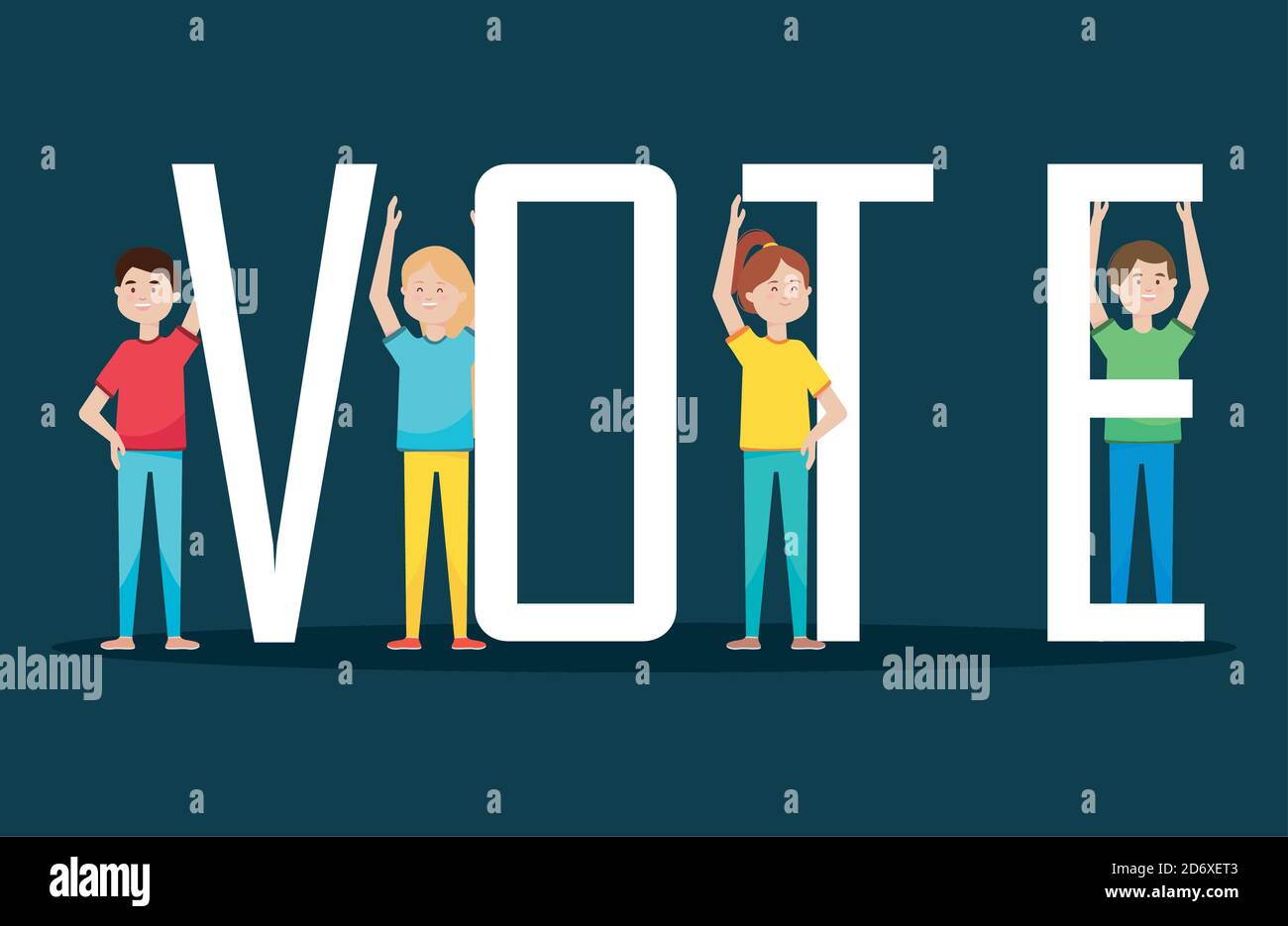 People Voting Cartoon