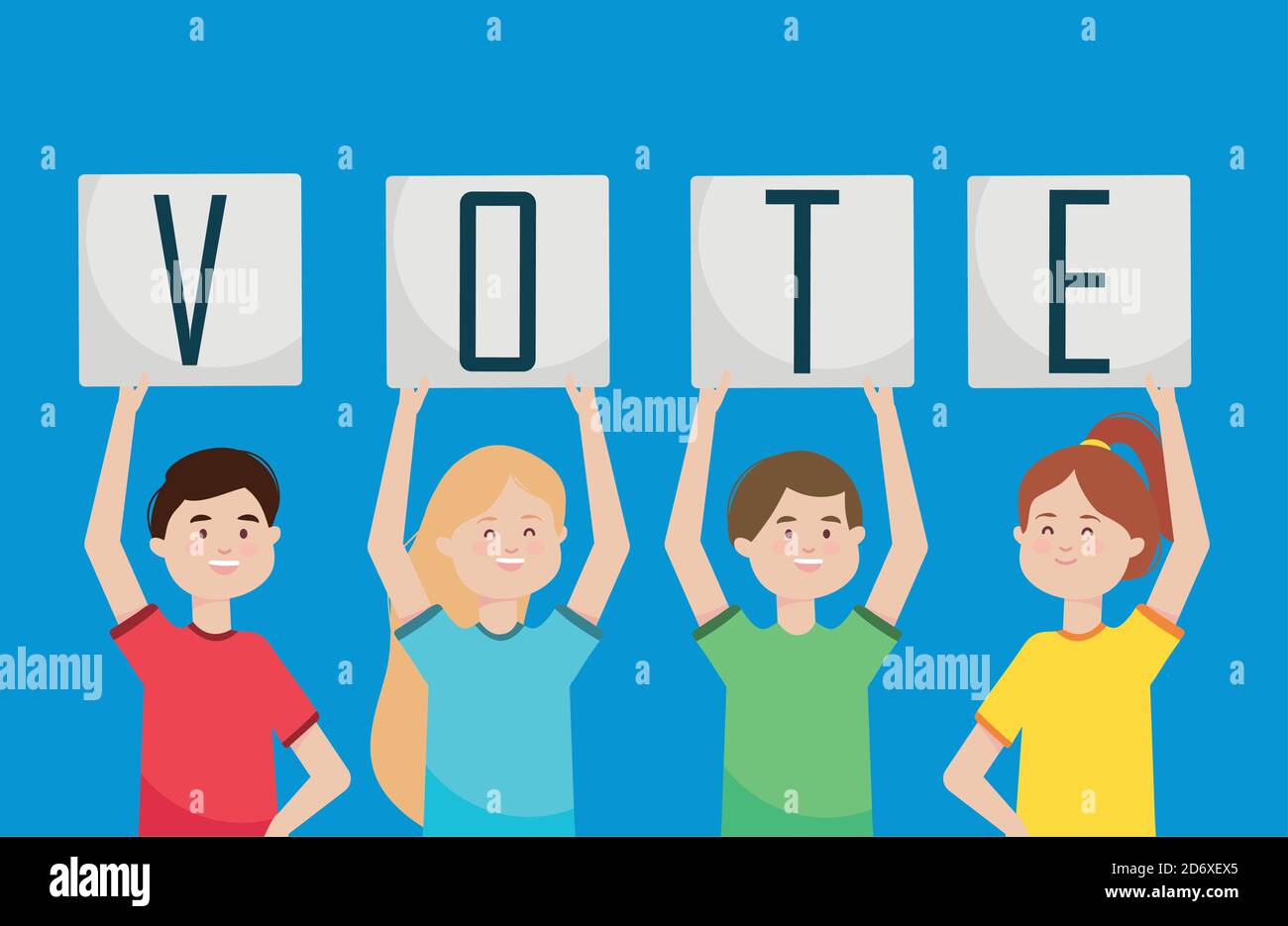 People Voting Cartoon