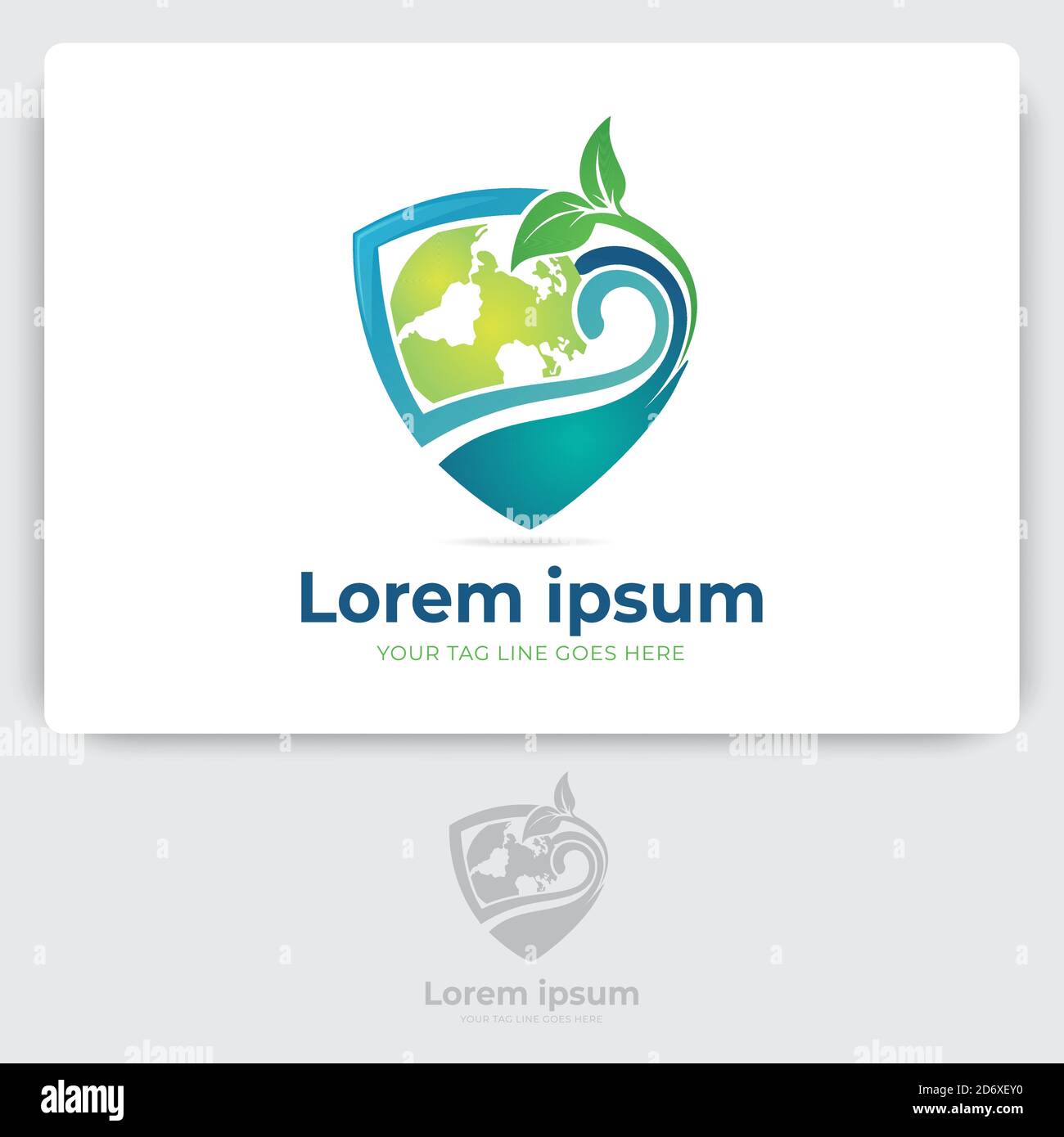 save earth logo design template. protect earth and sea logo vector ...