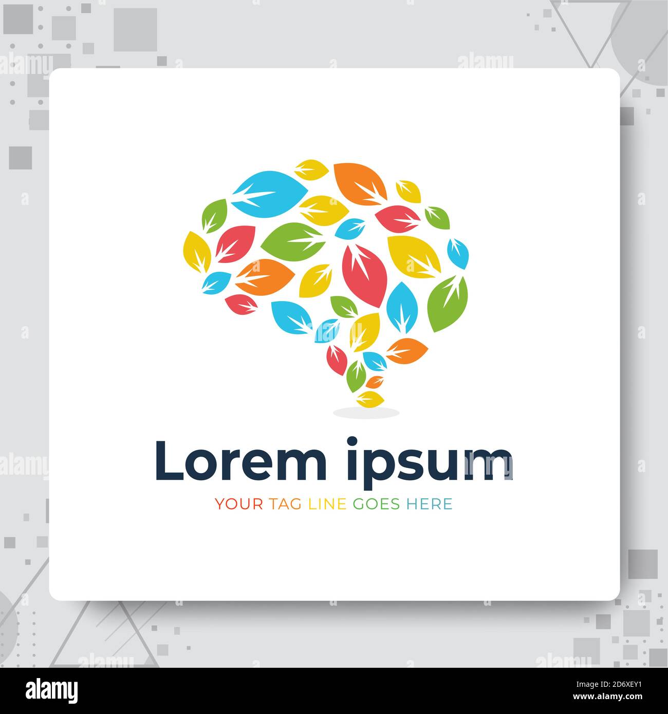 brain leaves childcare education logo. Growing brain design vector ...