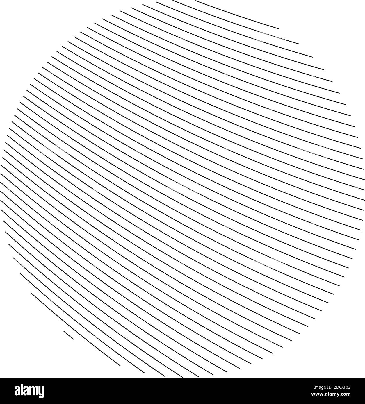 Circle of thin black lines. Striped design element. Vector abstract ...