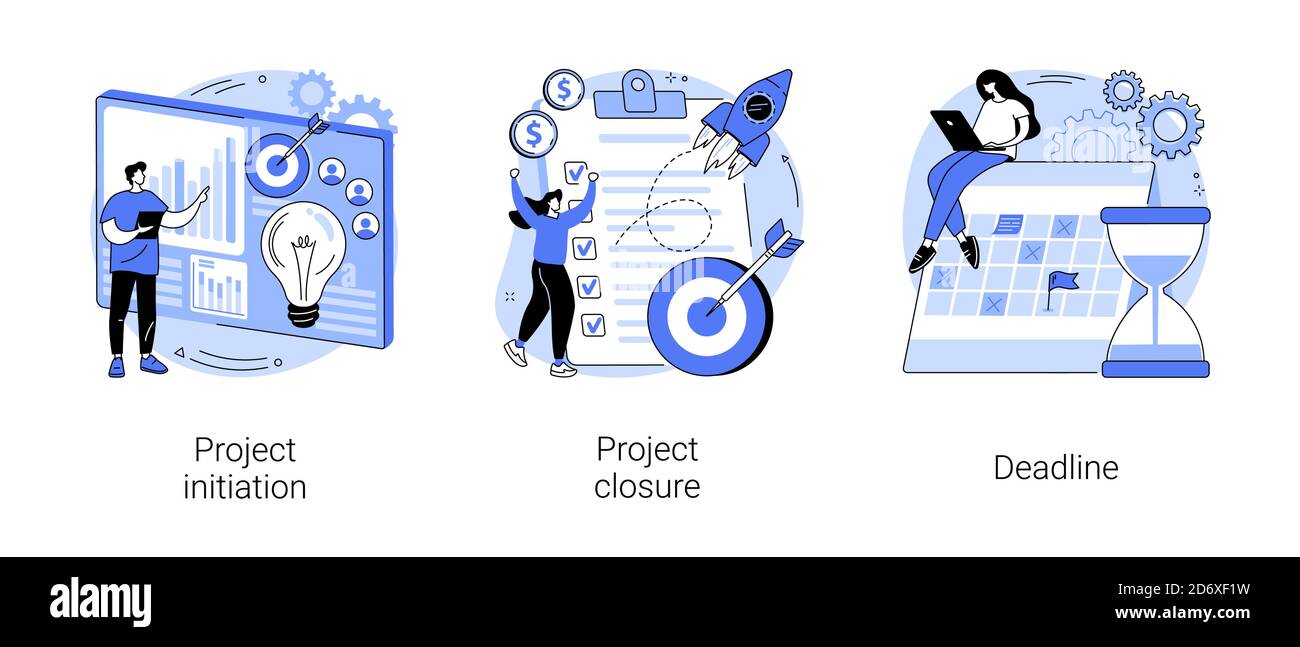 Project lifecycle abstract concept vector illustrations Stock Vector ...