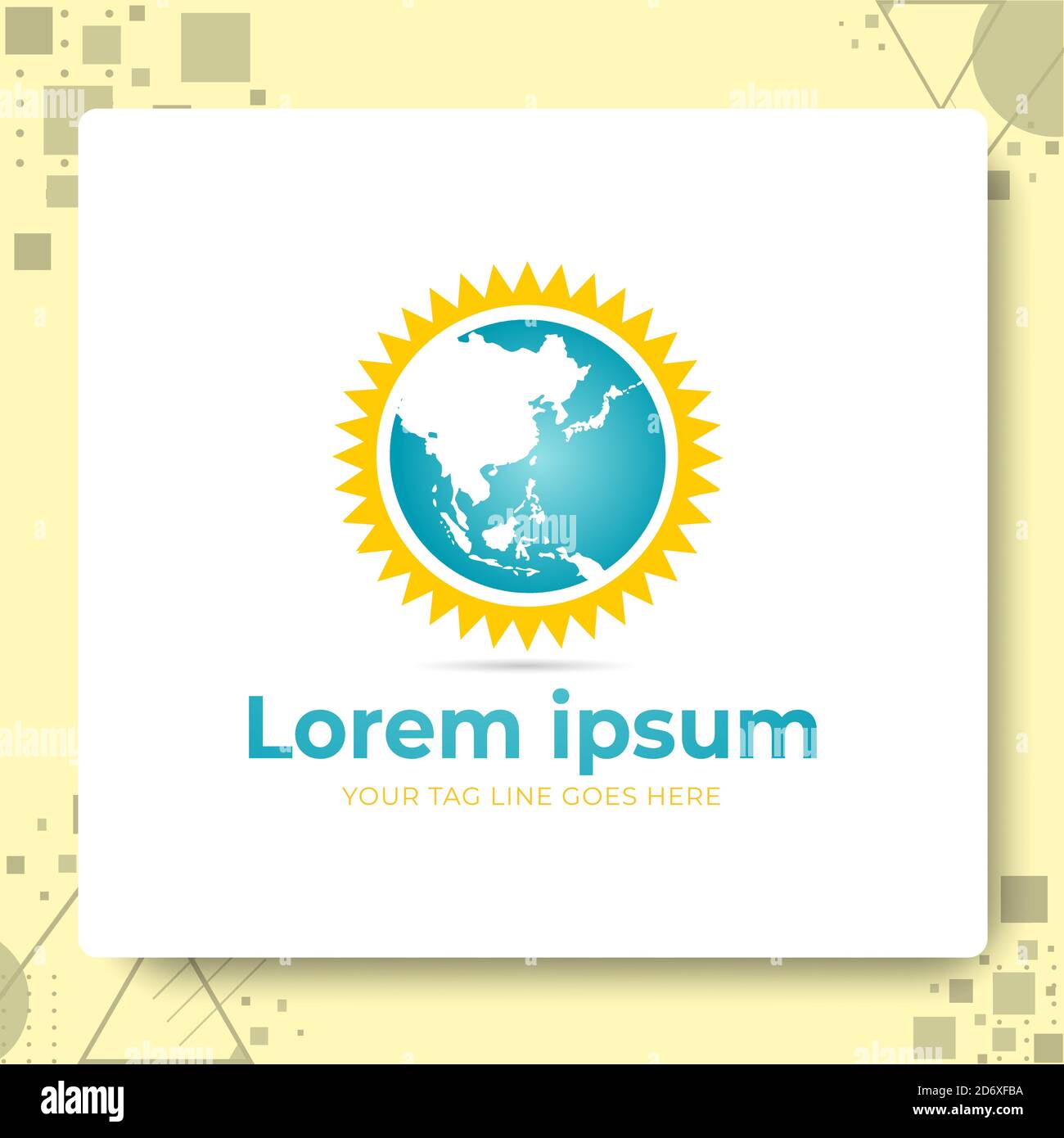 eco world logo design. sun earth logo vector Stock Vector Image & Art ...