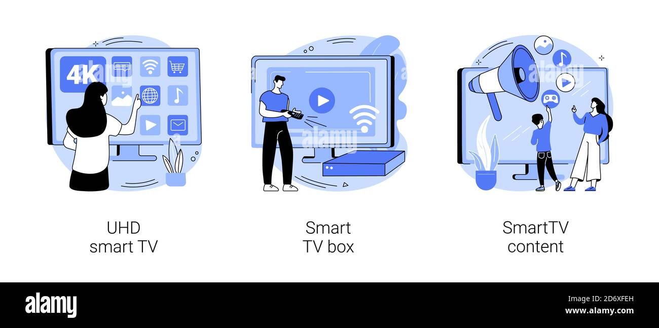 Watch TV abstract concept vector illustrations Stock Vector Image & Art ...