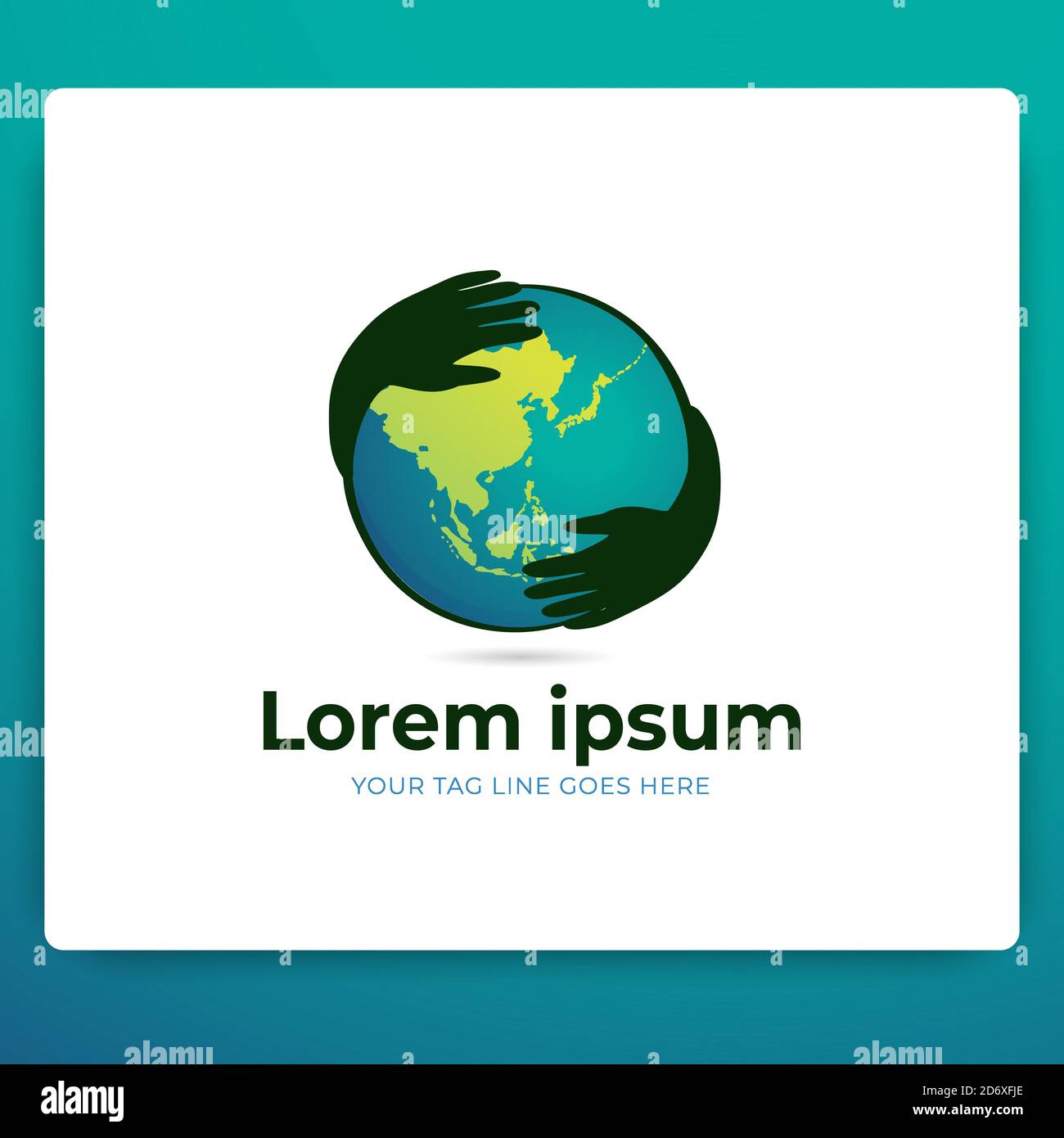 save earth logo design template. Eco World vector Stock Vector Image ...