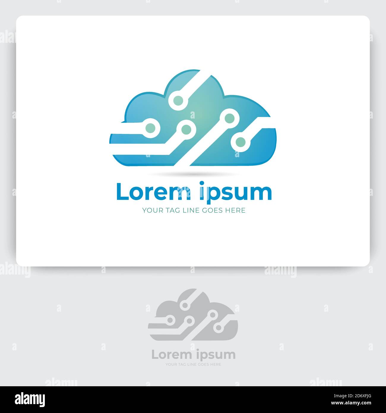 modern cloud tech logo design. data server cloud technology vector ...