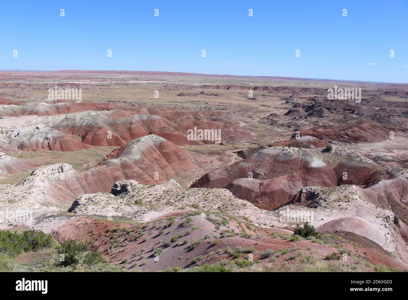 Painted desert landscape with colorful geologic structures in Petrified ...